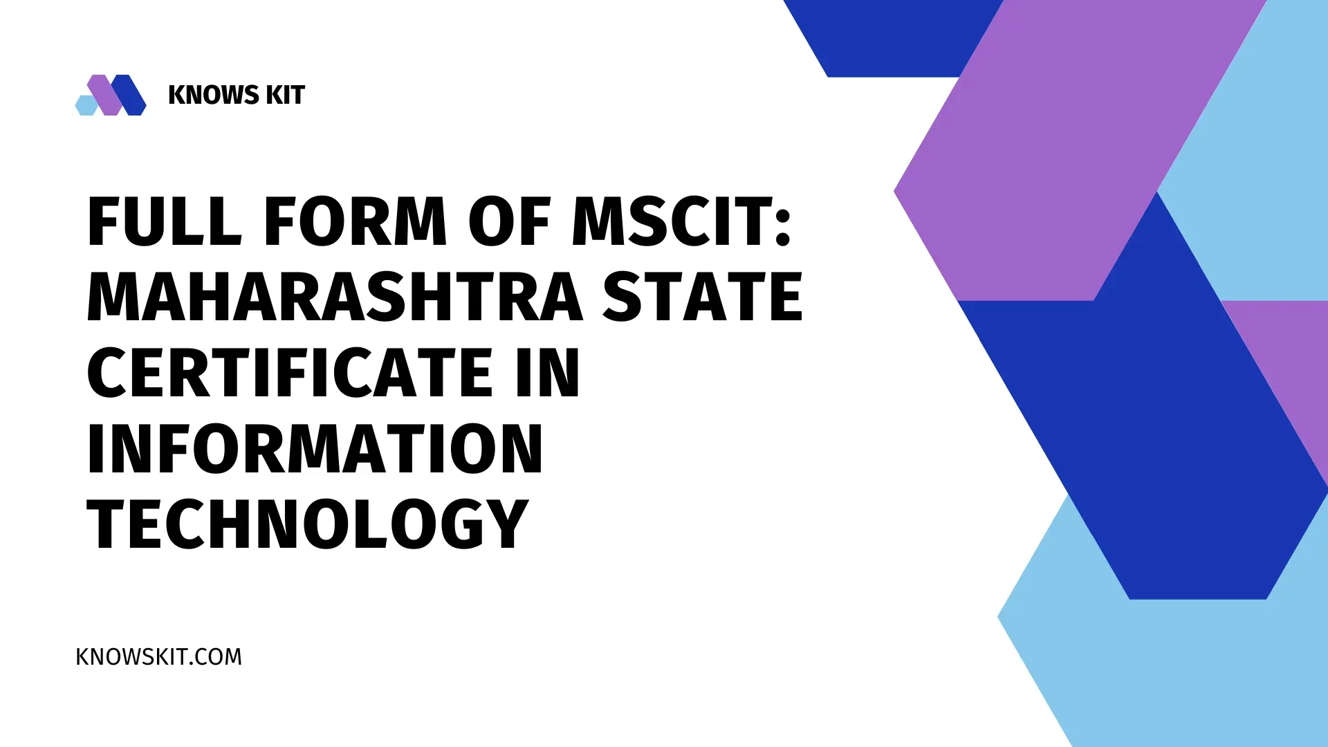 What Is The Full Form Of MSCIT?