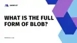 What Is The Full Form Of BLOB?