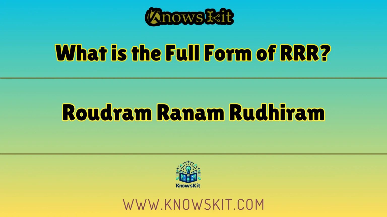 What Is The Full Form Of RRR