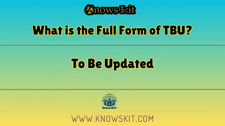 What Is The Full Form Of TBU