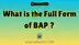 What Is The Full Form Of BAP